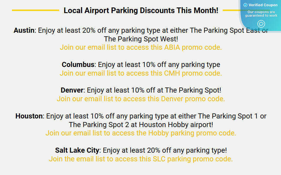 30% Off The Parking Spot Coupons & Promo Codes - May 2025