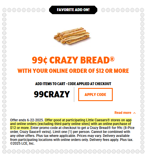 10% Off Little Caesars Coupons & Promo Codes - May 2025