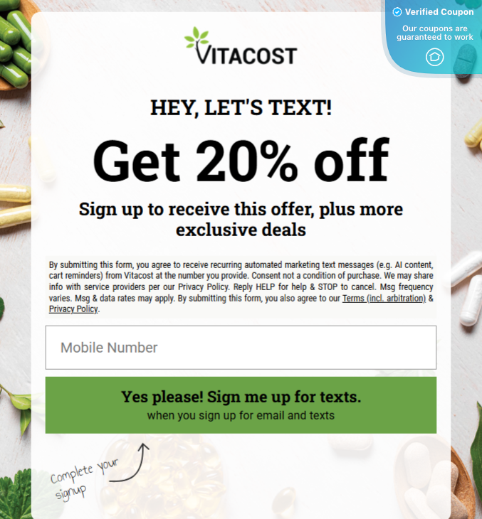 20% Off Vitacost Coupons & Promo Codes - May 2025