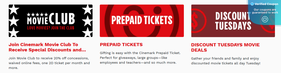 Cinemark Coupons - Up to 50% Off (No Codes Needed)