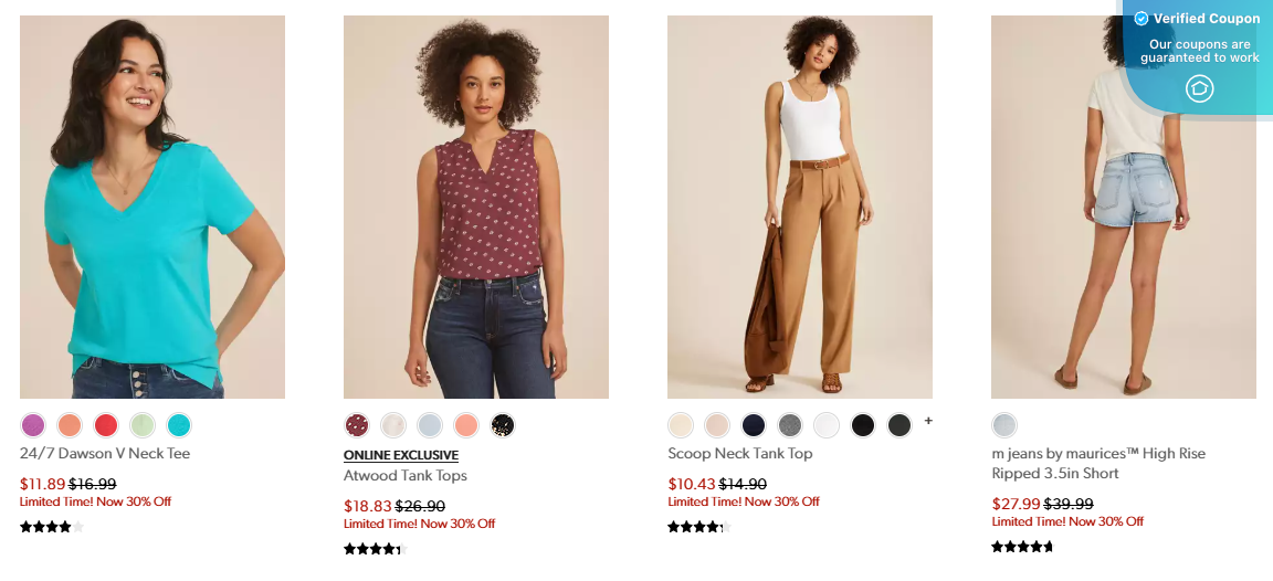 50% Off Maurices Coupons & Promo Codes - May 2025