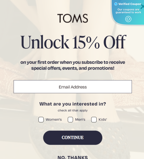 25% Off TOMS Coupons & Promo Codes - May 2025