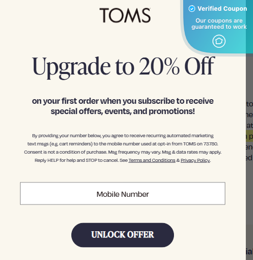 25% Off TOMS Coupons & Promo Codes - May 2025