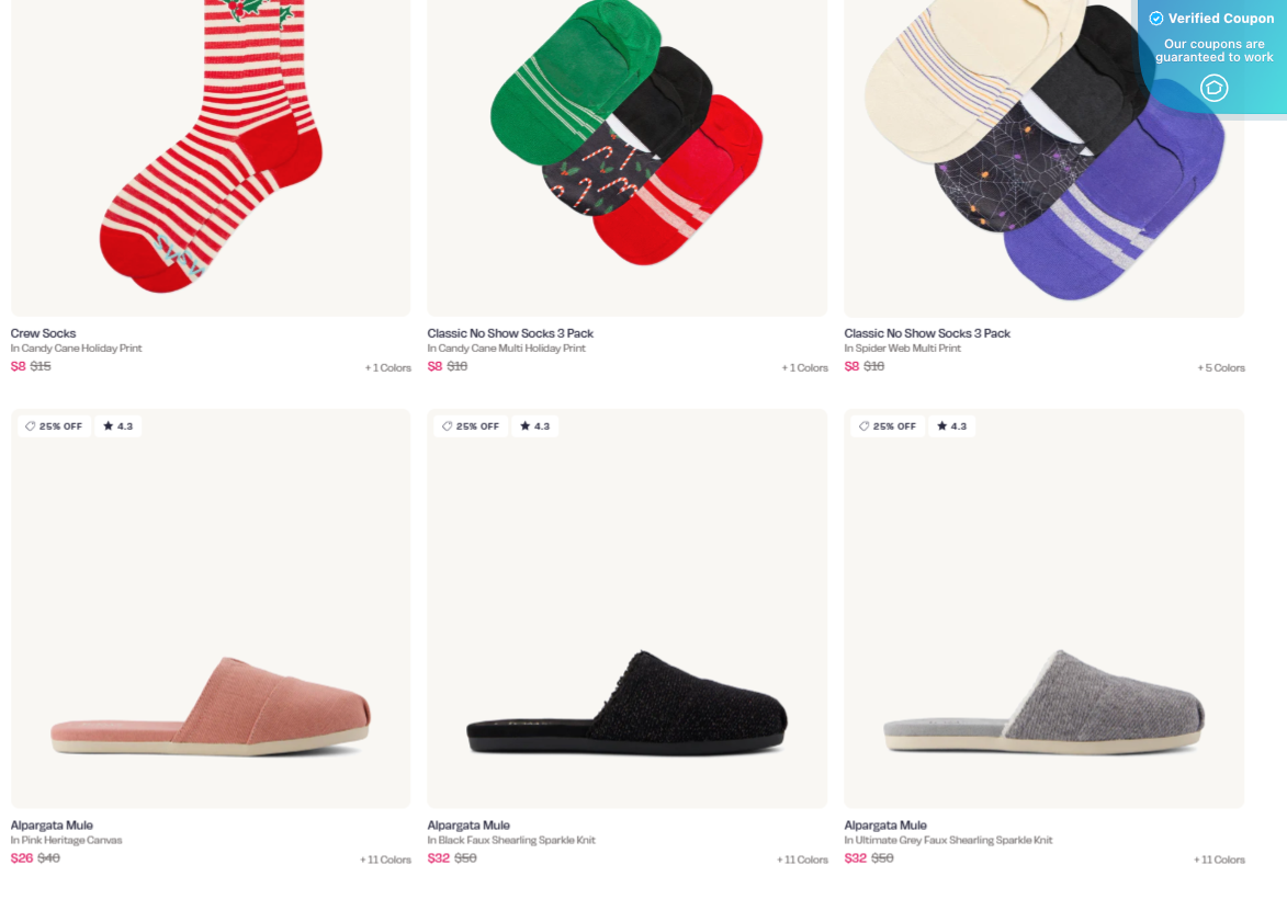 25% Off TOMS Coupons & Promo Codes - May 2025