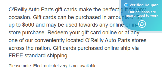 O'Reilly Auto Parts - Coupons & Promo Code for June 25