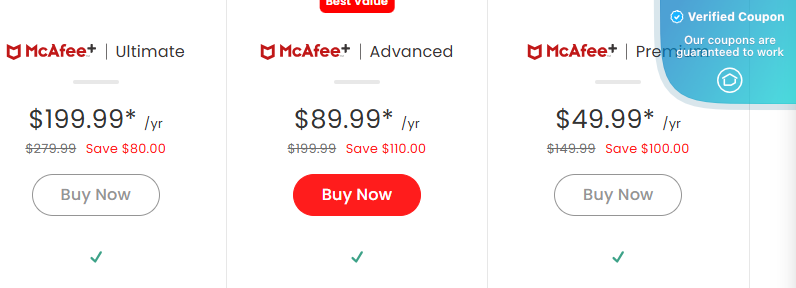 65% Off McAfee Coupons & Promo Codes - May 2025