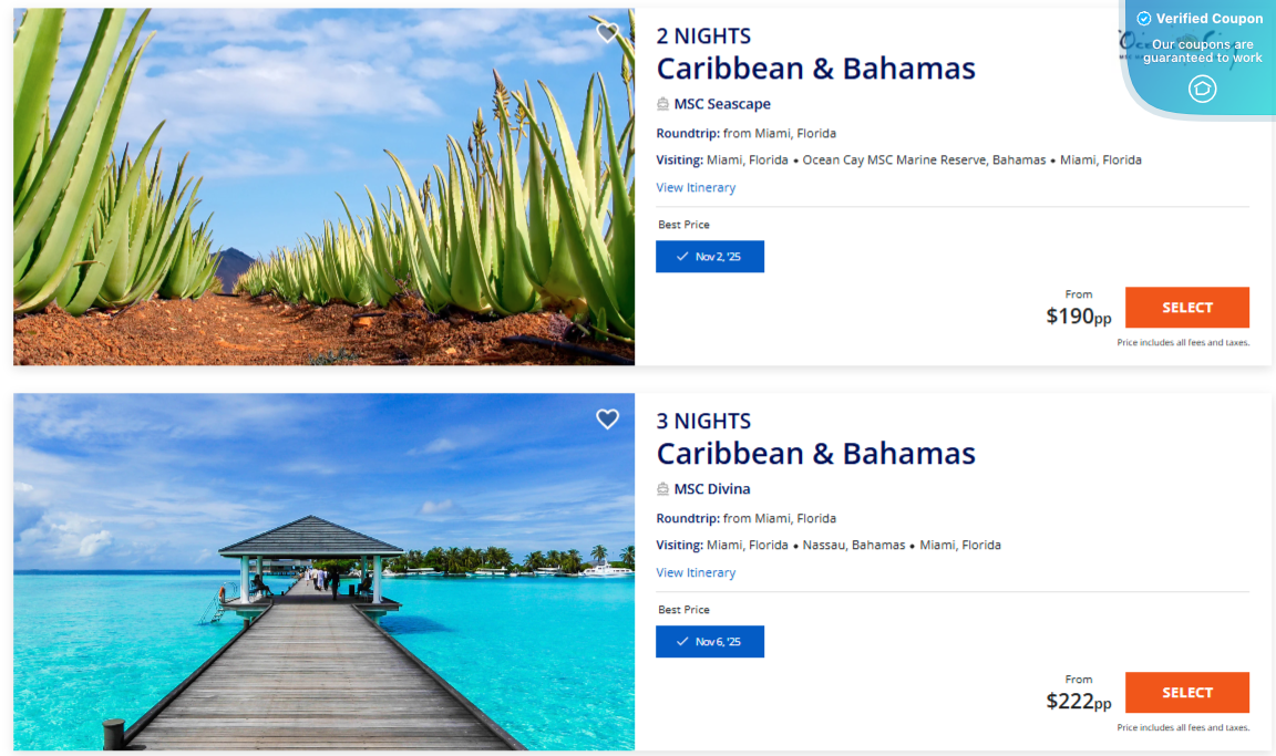 MSC Cruises Coupons - Up to $25 Off (No Codes Needed)