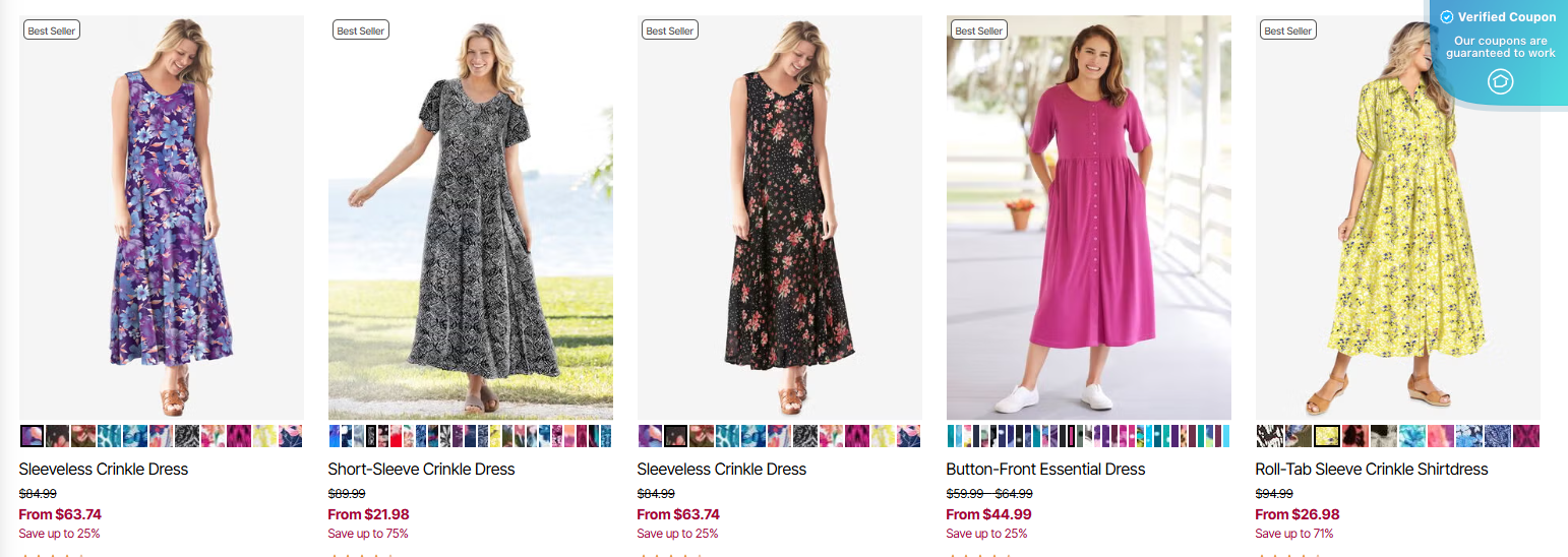 100 Woman Within Coupons & Promo Codes for June 2025