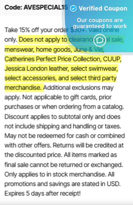 50% Off Avenue Coupons & Promo Codes - May 2025