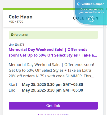 20% Off Cole Haan Coupons & Promo Codes - May 2025