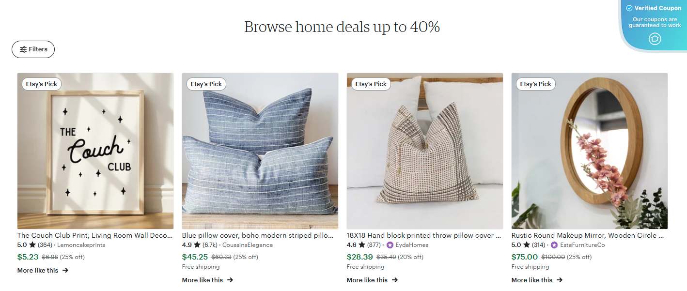 140 Etsy Verified Coupons + Promo Codes for June 2025