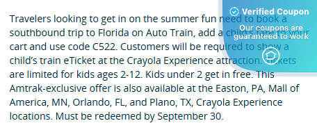 Amtrak Verified Coupons + Discount Codes for June 2025