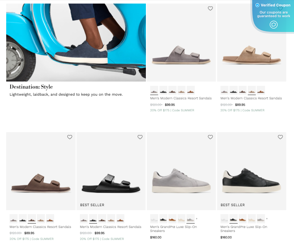 20% Off Cole Haan Coupons & Promo Codes - May 2025