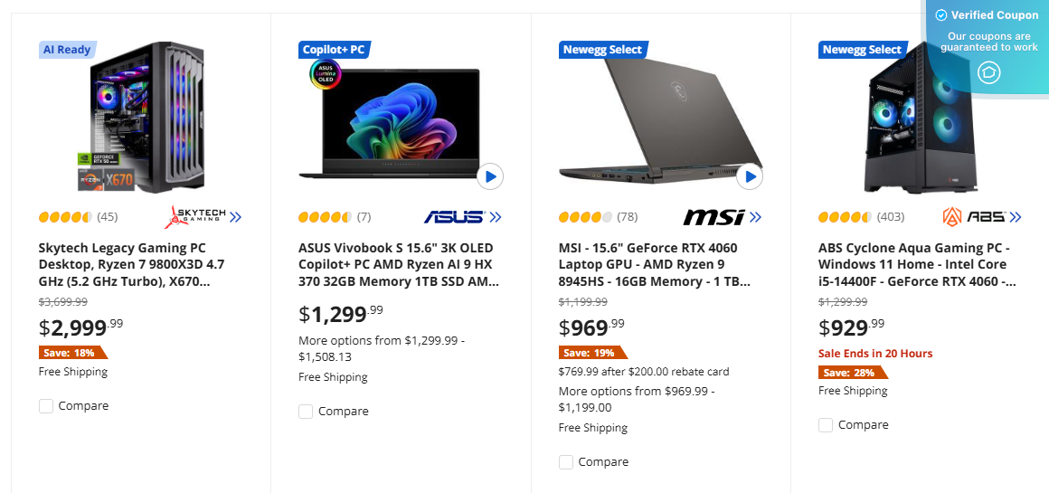 Newegg Verified Promo Codes - Slash up to 10% Off