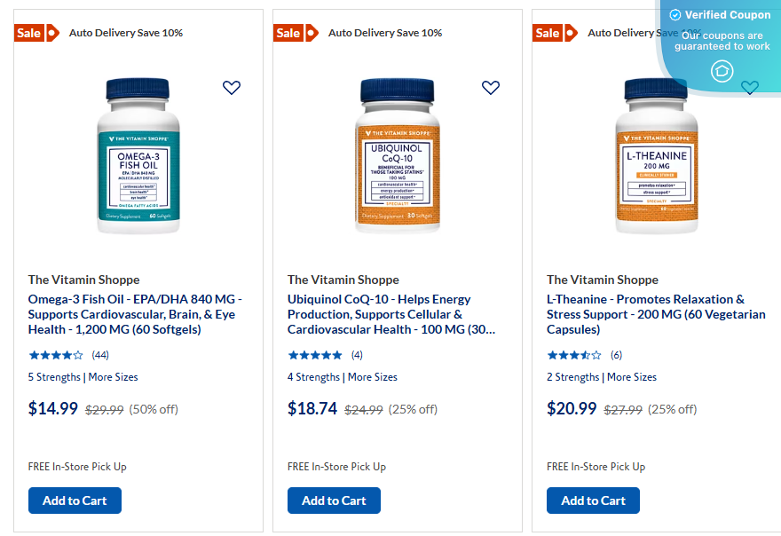 49 Vitamin Shoppe Coupons & Promo Codes for June 2025