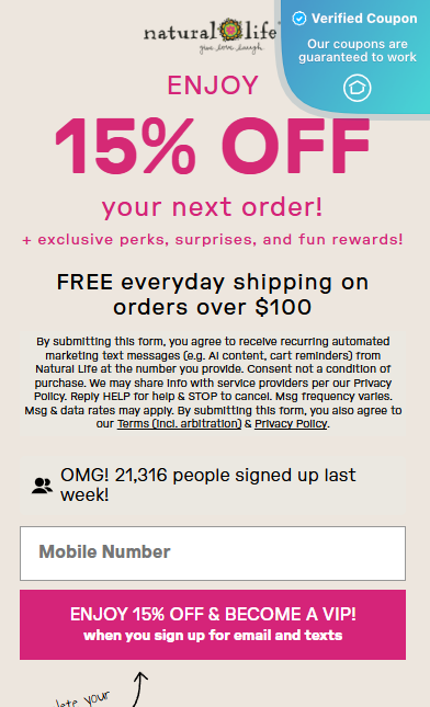 Natural Life - Coupons & Promo Code for June 2025