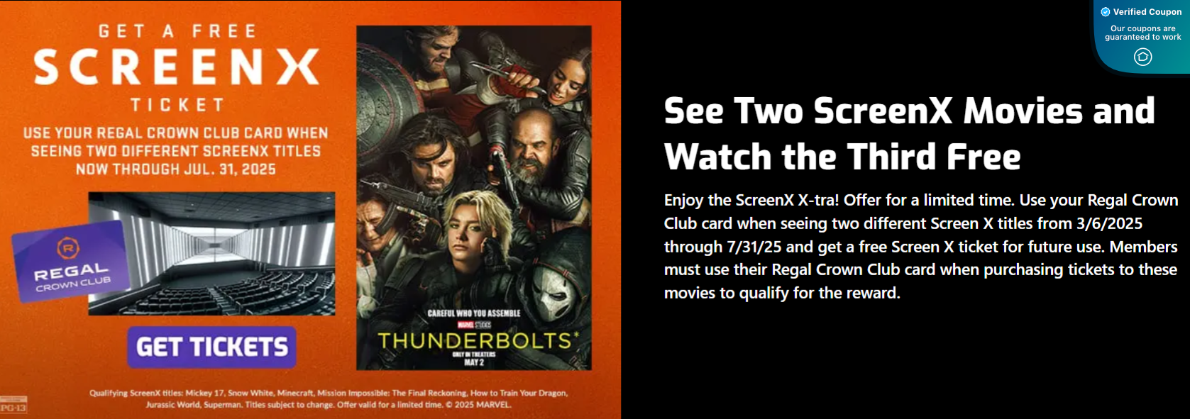 Regal Cinemas - Coupons & Promo Code for July 2025