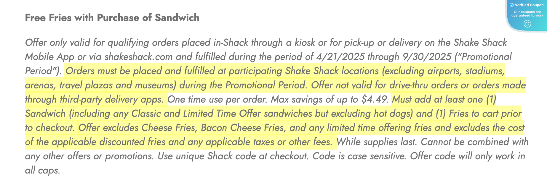 8 Shake Shack Deals – Instantly Save Today (June 2025)