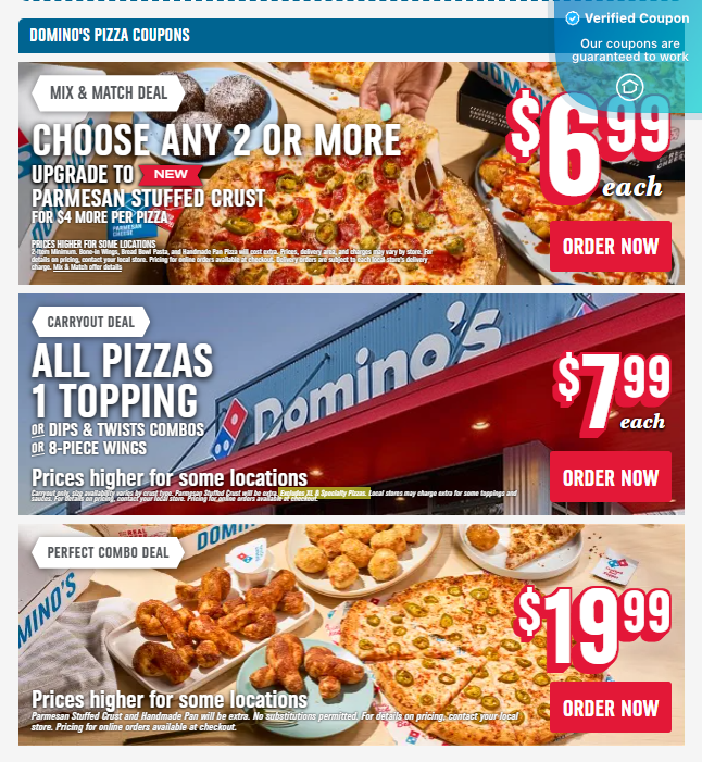 20% Off Domino's Coupons & Promo Codes - June 2025