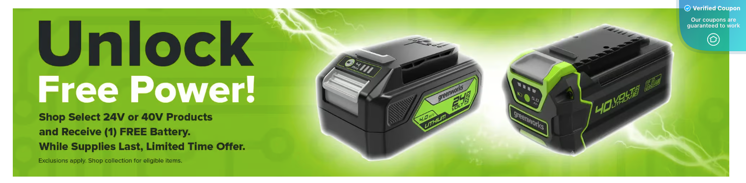 15% Off Greenworks Coupons & Promo Codes - June 2025