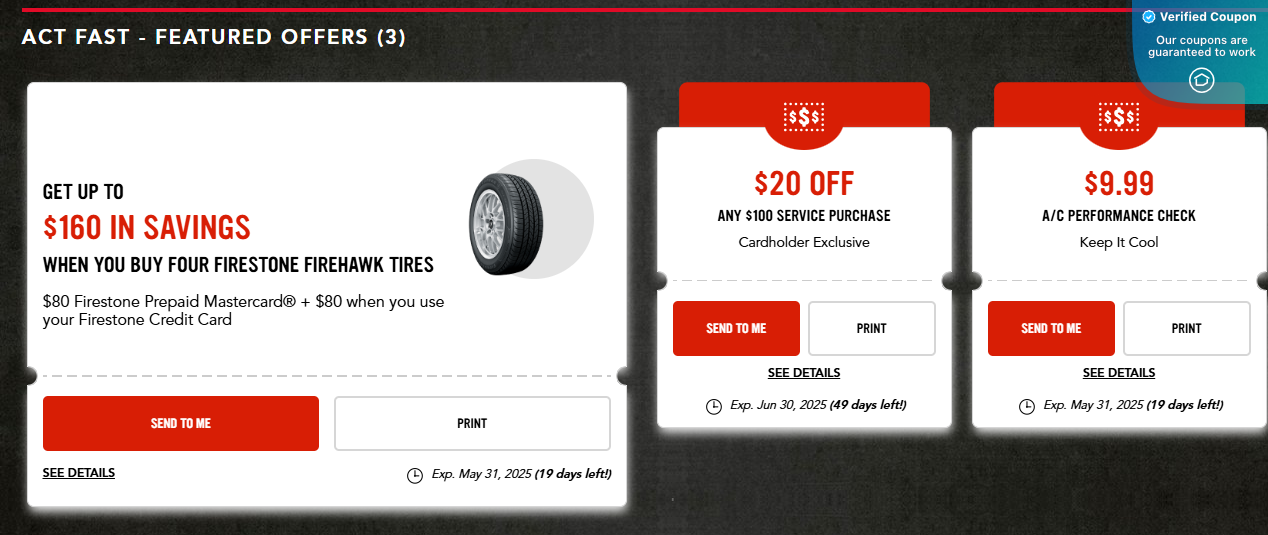 Firestone Coupons - Up to 5% Off (No Codes Needed)