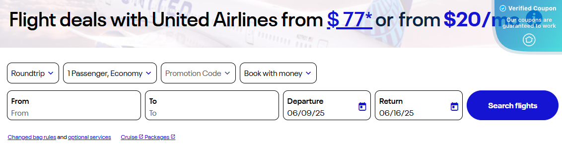 United Airlines Deals – Save Now (No Codes Needed)