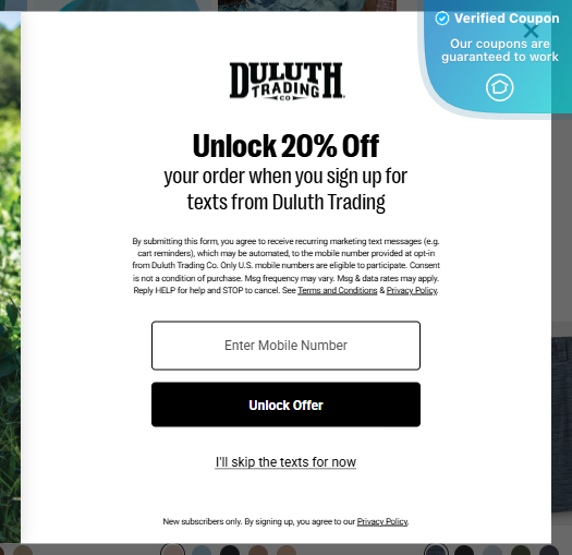 24 Duluth Trading Coupons & Promo Codes for June 2025