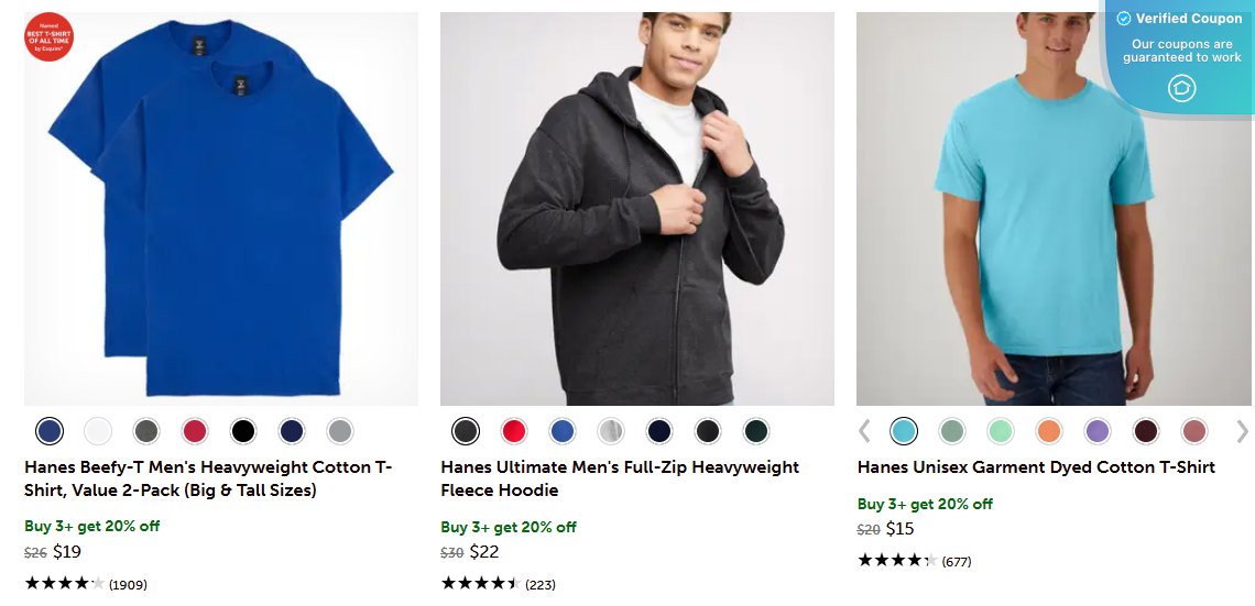 Hanes - Verified Coupons + 1 Promo Code for June 2025