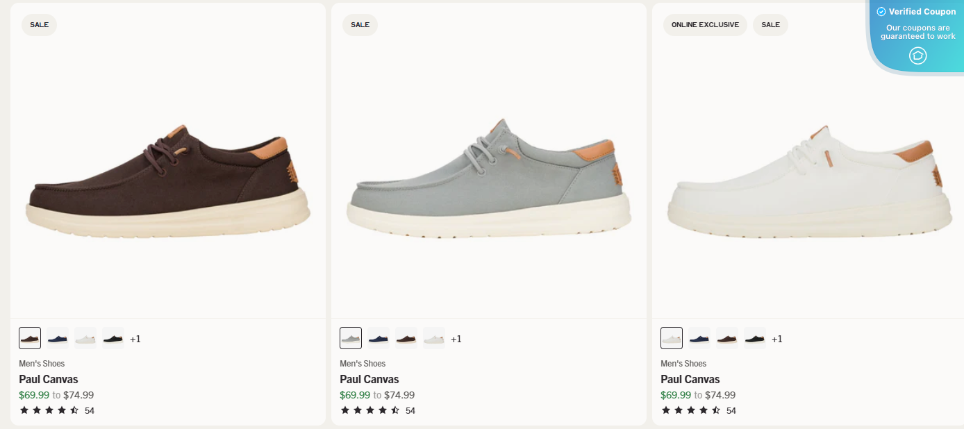 $20 Off + Hey Dude Coupons & Discount Codes – June 2025