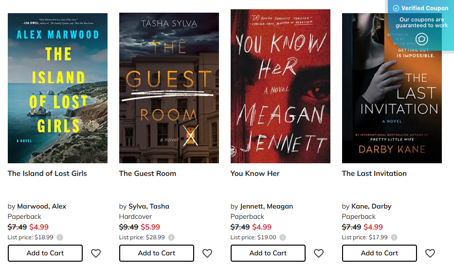 Book Outlet Coupons - Up to $5 Off (No Codes Needed)