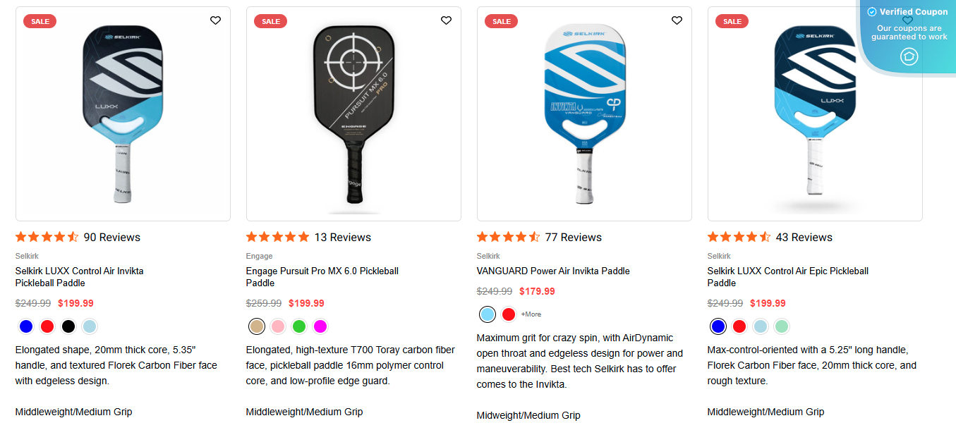 Save up to 10% with Pickleball Central Promo Codes