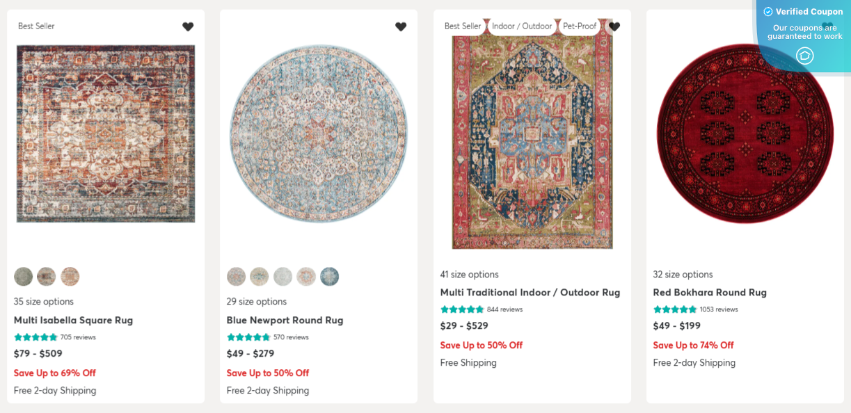 Rugs.com Coupons - Up to 10% Off (No Codes Needed)