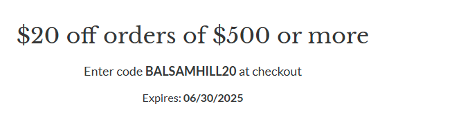 20% Off + Balsam Hill Coupons & Promo Codes – June 2025