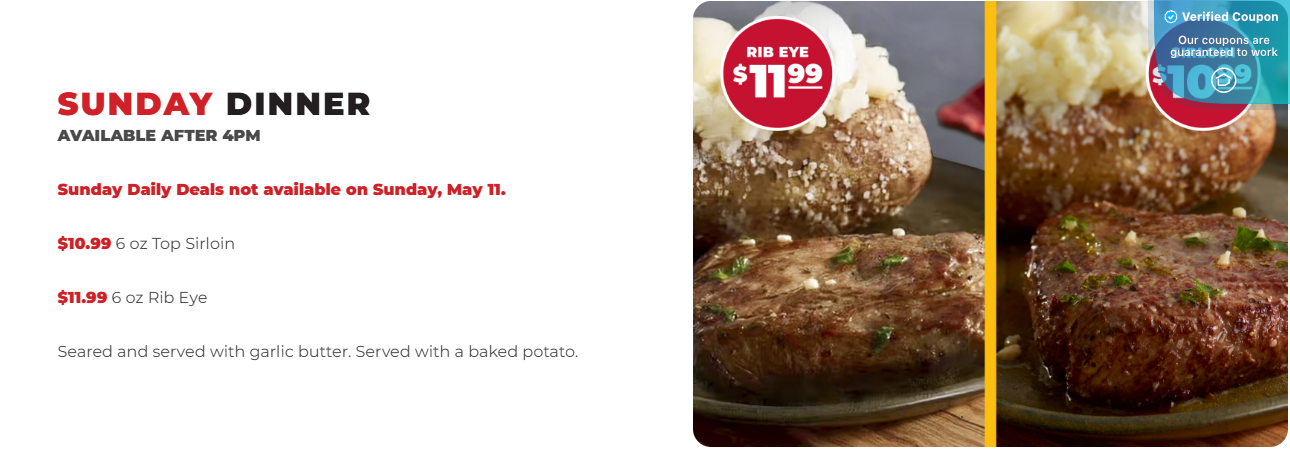 Ruby Tuesday Coupons & Promo Codes for June 2025