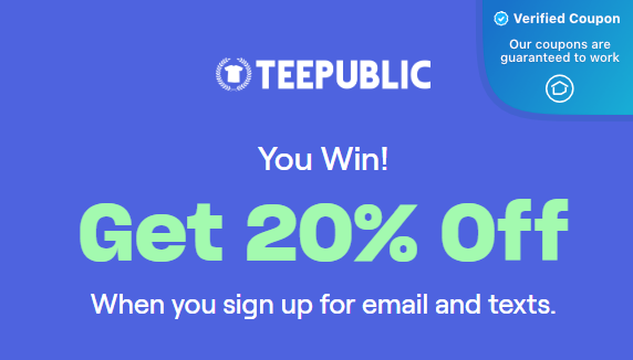 20% Off TeePublic Coupons & Promo Codes - June 2025