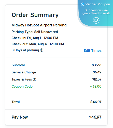 5% Off Airport Parking Reservations Coupons & Promo Codes