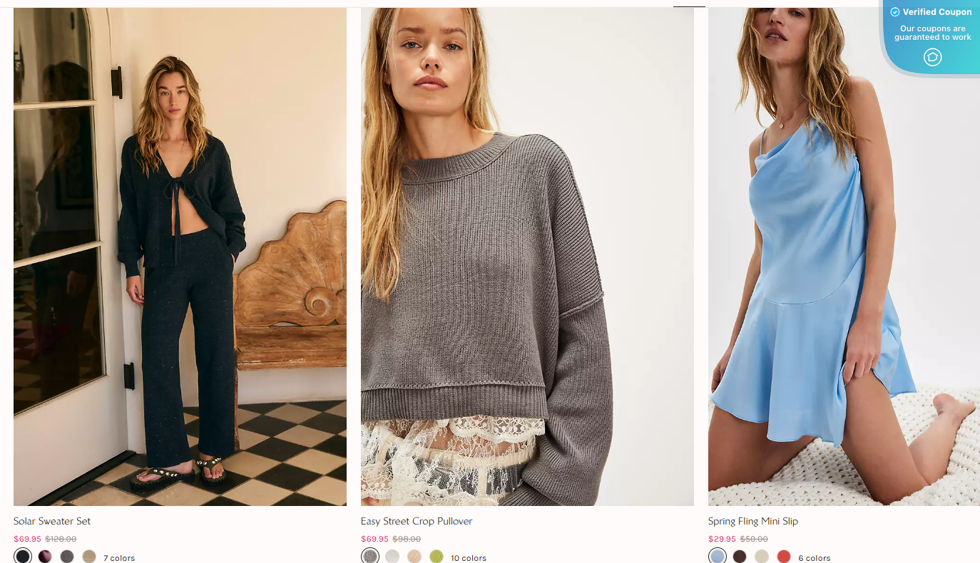 Free People Coupons - Up to 10% Off (No Codes Needed)