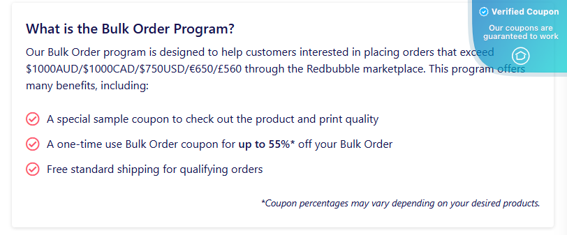 Redbubble - Verified Coupons + Promo Code for June 2025