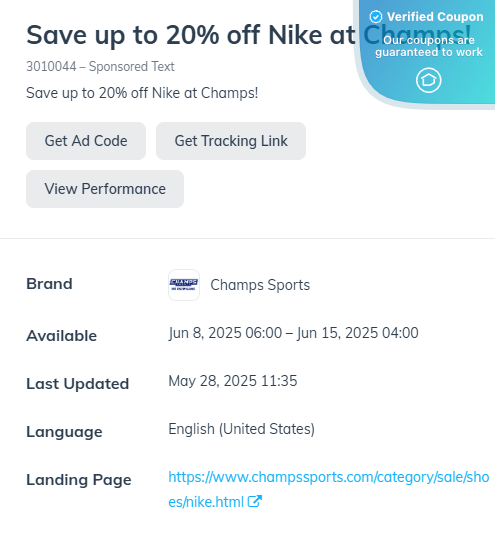 Save up to 15% with Champs Sports Promo Codes in Jun 25