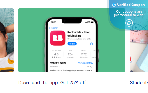Redbubble - Verified Coupons + Promo Code for July 2025