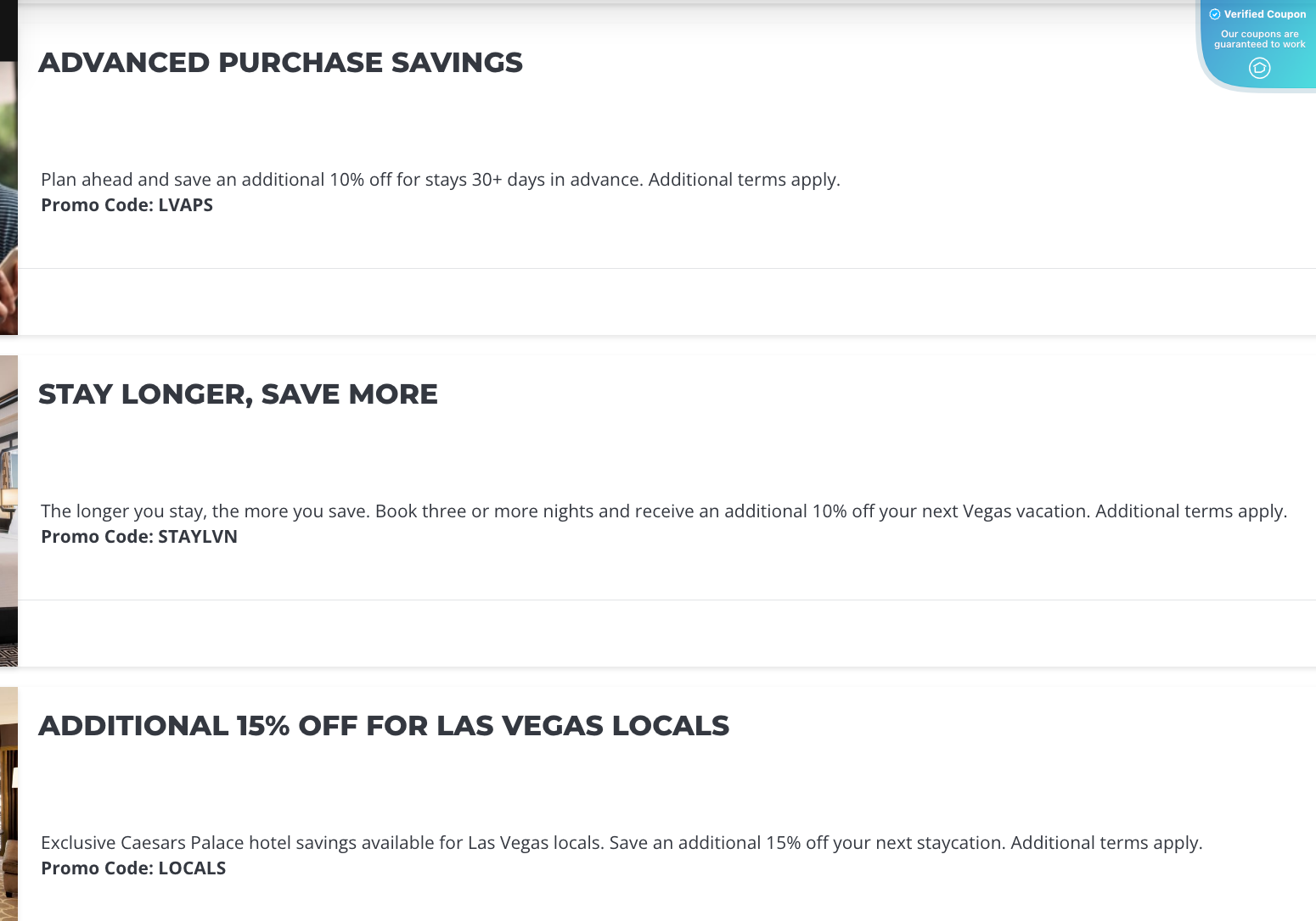 16 Caesars Palace Coupons & Discount Codes for Aug 2025