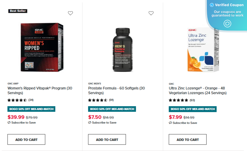 Save up to 15% with GNC Promo Codes in July 2025