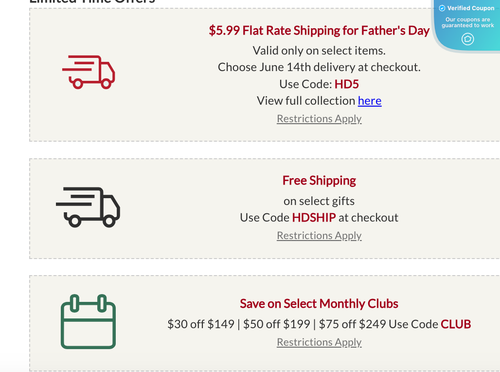 $20 Off + Harry & David Coupons & Promo Codes – July 25