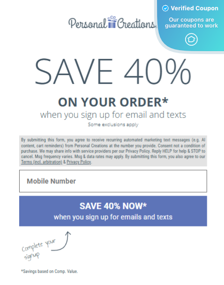 Personal Creations - Coupons & Promo Code for July 2025