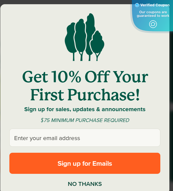 25% Off + Fast Growing Trees Coupons & Discount Codes