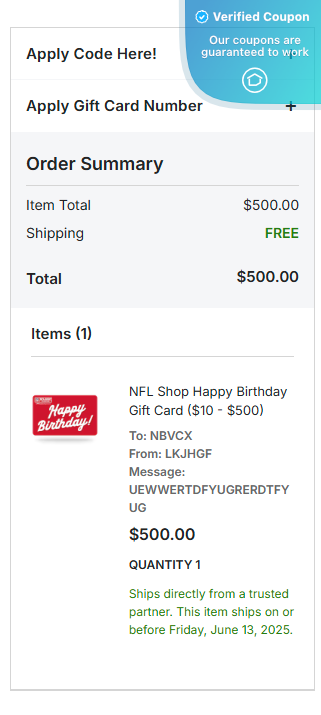 20% Off + NFL Shop Coupons & Promo Codes – July 2025