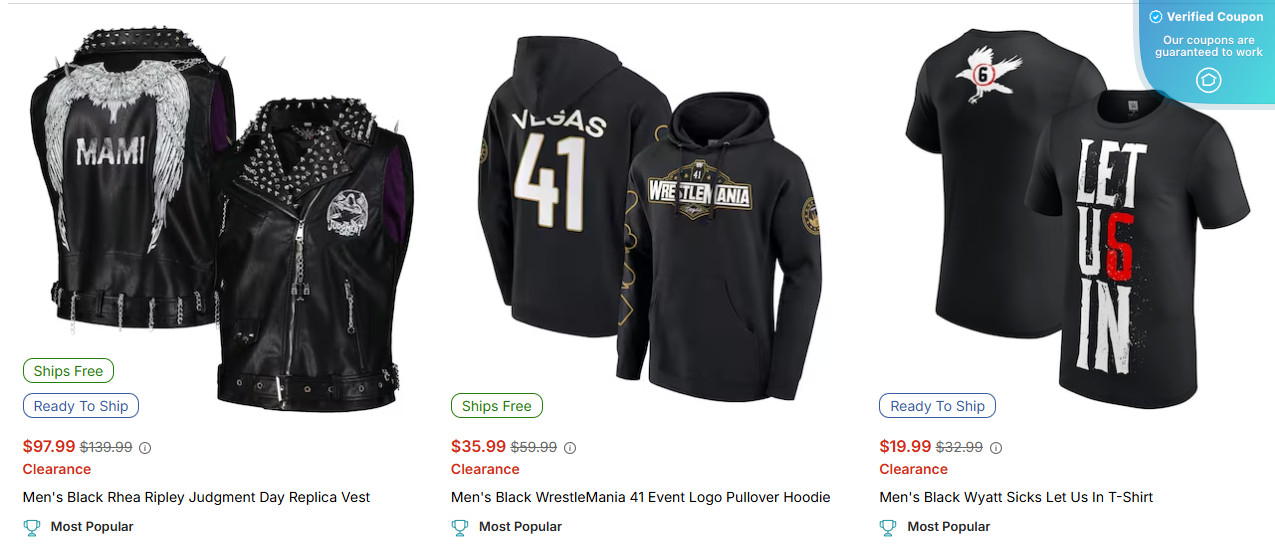 10% Off WWE Shop Coupons & Discount Codes - June 2025