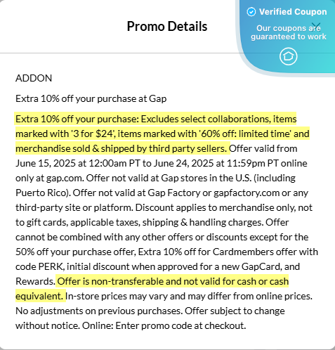 59 Gap Verified Coupons + 4 Promo Codes for June 2025