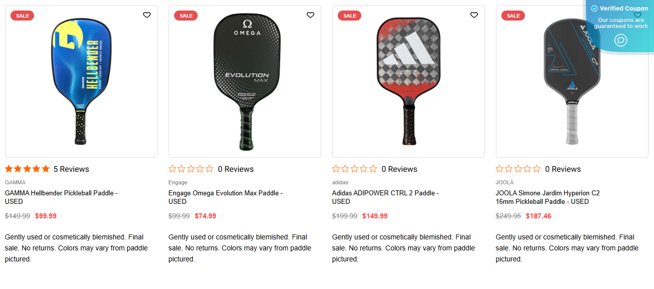 Pickleball Central Verified Promo Codes - Up to 8% Off