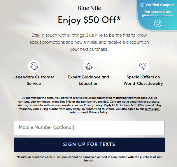 30% Off + Blue Nile Coupons & Promo Codes – July 2025